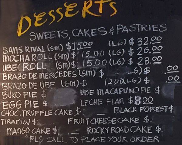 Menu at Daily Bread Bakery, Toronto