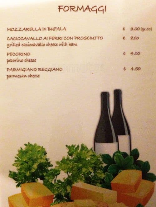 Speisekarte von Pizzeria Trattoria Da Pinuccio, ROM