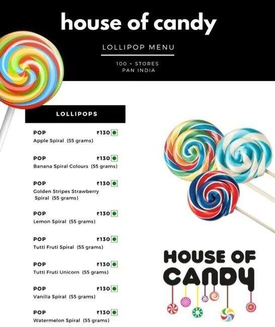 Menu at House of Candy, Gurugram, Ground Flooor