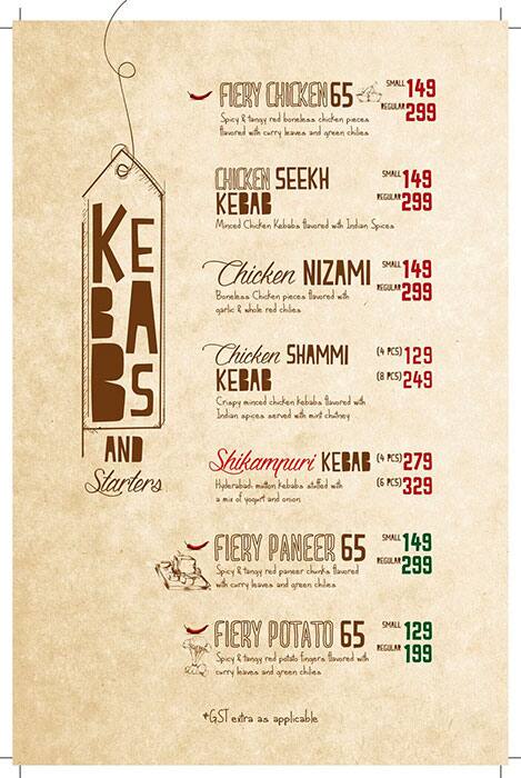 Biryani Blues Menu, Menu for Biryani Blues, Sector 56, Gurgaon - Zomato