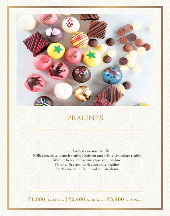Menu at The Oberoi, Gurgaon, Gurugram