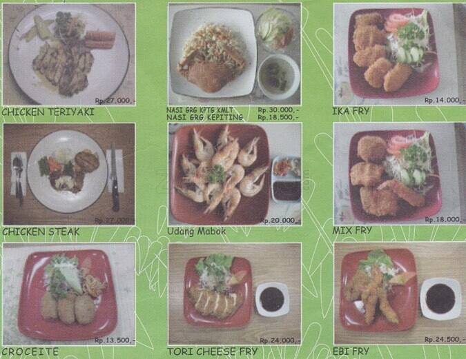 Menu at Take Japanese Restaurant, South Tangerang, Jl. Pamulang Permai
