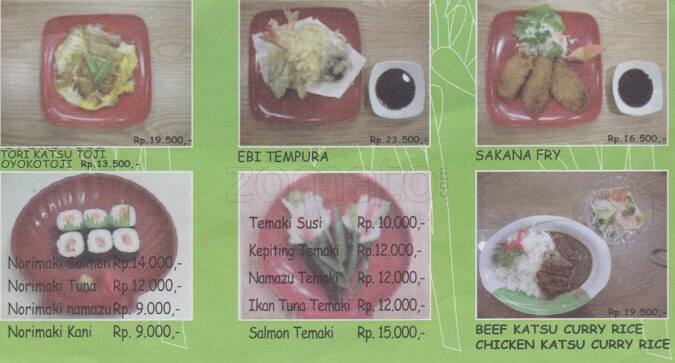 Menu at Take Japanese Restaurant, South Tangerang, Jl. Pamulang Permai