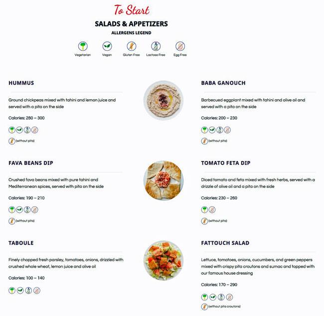 Menu at Osmow's restaurant, Milton, 875 Main St E