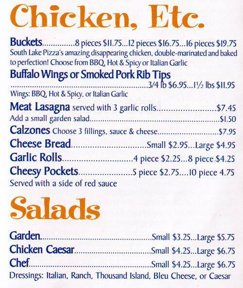 South Lake Pizza, Everett, Lake Stevens - Urbanspoon/Zomato