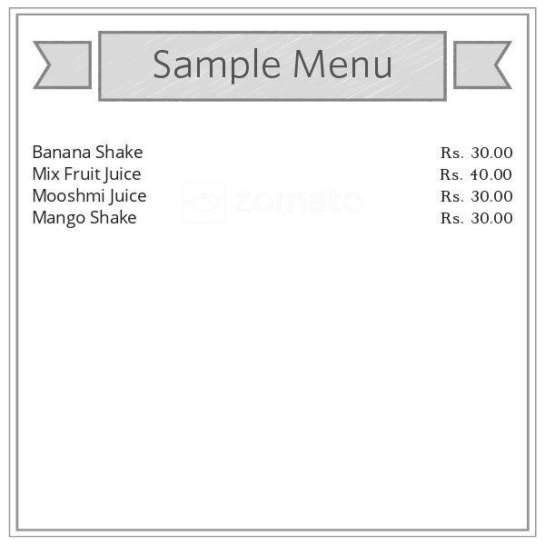 Menu of Mix Fruit Juice, Khanpur, New Delhi
