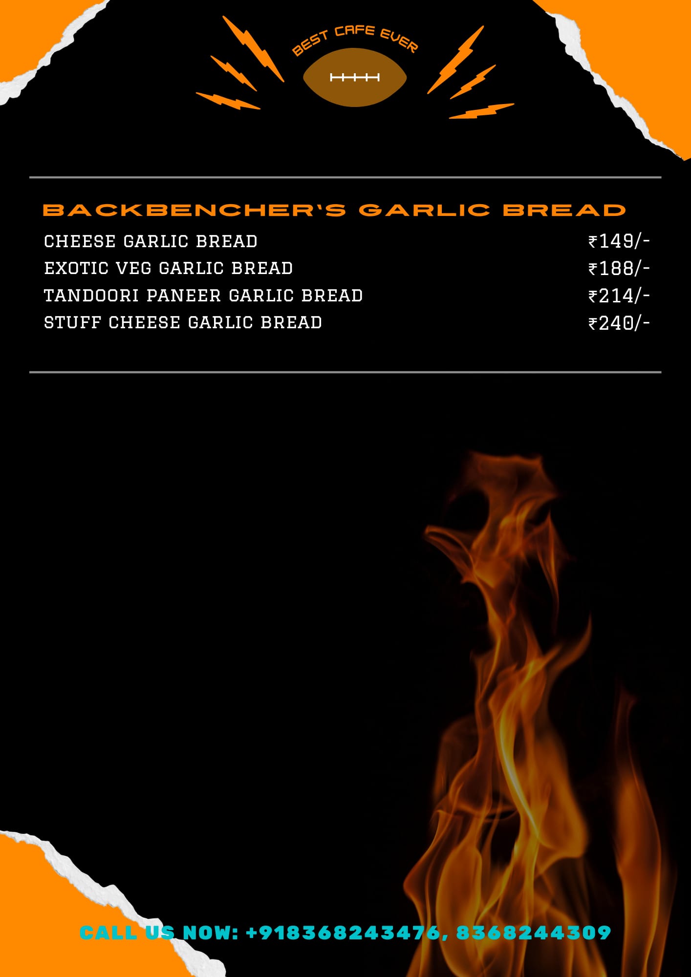 Menu of Backbencher's Cafe, Ballabhgarh, Faridabad