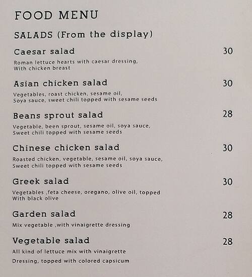 Menu at Memories Restaurant & Cafe, Abu Dhabi