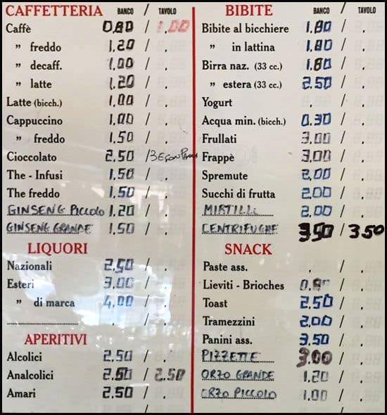 Menu at Qualcosa In Piu' S.R.L. pub & bar, Rome