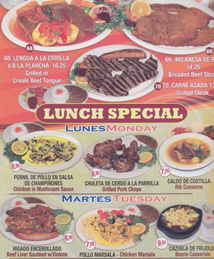 Menu at La Pollera Colorada 3 restaurant, New York City, 40-15 Junction ...