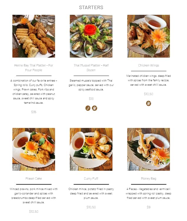 Carta de IZZY Restaurant & Bar, Auckland