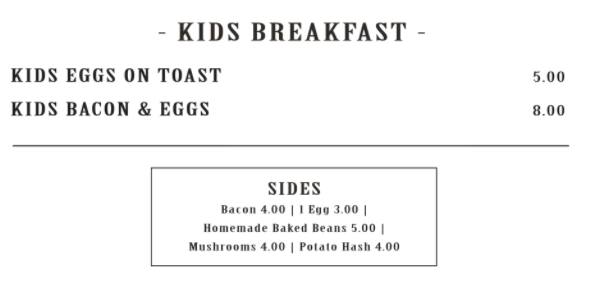 Menu at The Stables Whitford restaurant, Auckland