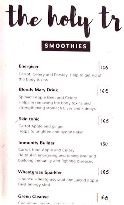 Menu at The Holy Tree, Ludhiana, 186/29