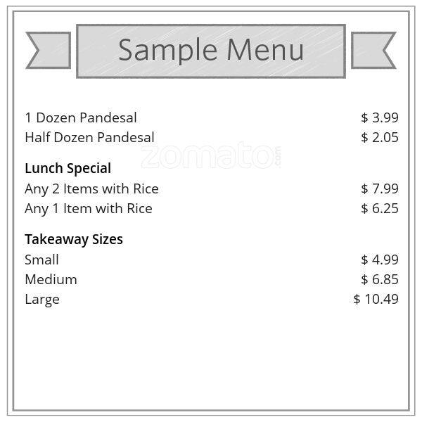 Menu at Aling Mary's Filipino Store & Bakery - Vancouver, Vancouver