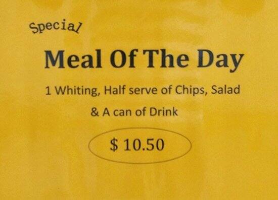 Menu at Eltham Fish & Chips Shop restaurant, Eltham