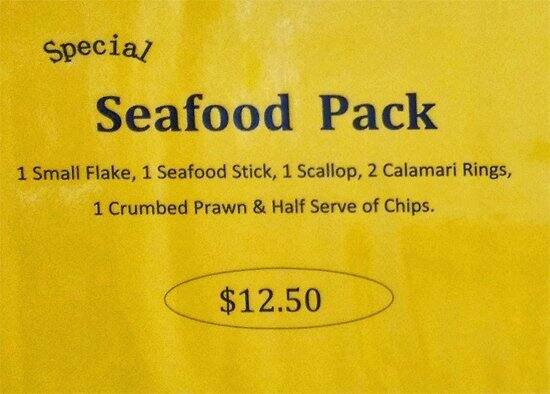 Menu at Eltham Fish & Chips Shop restaurant, Eltham