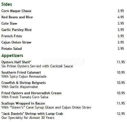 Menu at RT's Restaurant, Alexandria, Mt Vernon Ave