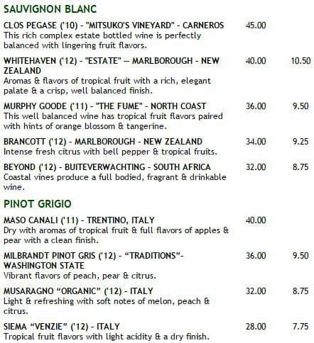 Menu at RT's Restaurant, Alexandria, Mt Vernon Ave