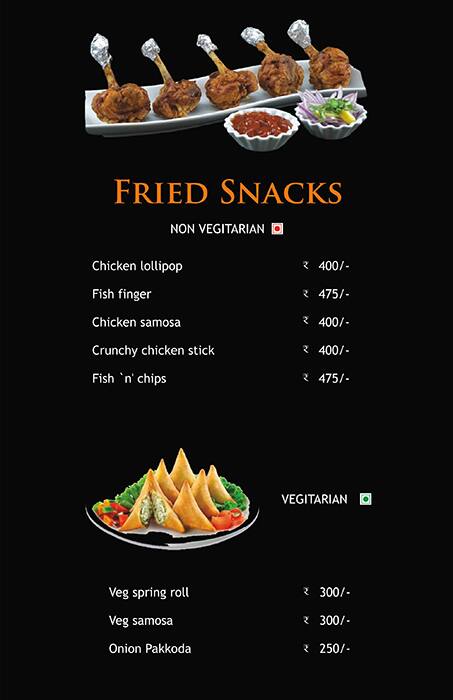 Menu of The Lounge, Kovalam, Trivandrum