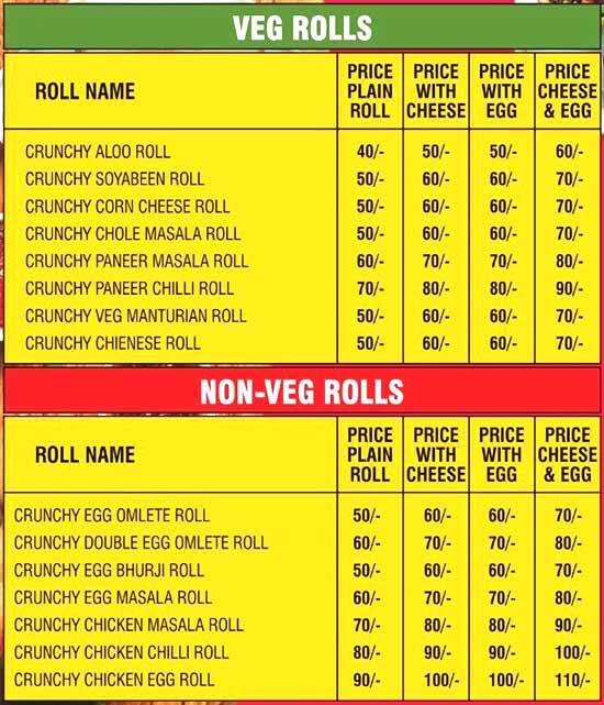 Menu of Chai Biscoot Rolls Hub, Katraj, Pune