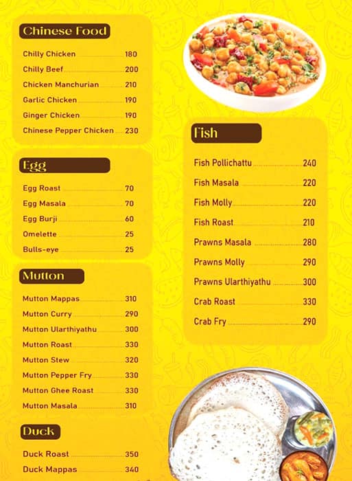 Menu at Calicut Kitchen Taste of Kerala, Hyderabad