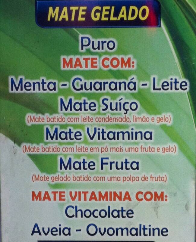 Menu em Big Mate, São Paulo, R. Roberto Simonsen