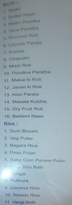 Menu at Gemini Restaurant, Hyderabad, 3 Kachi Guda Station Road