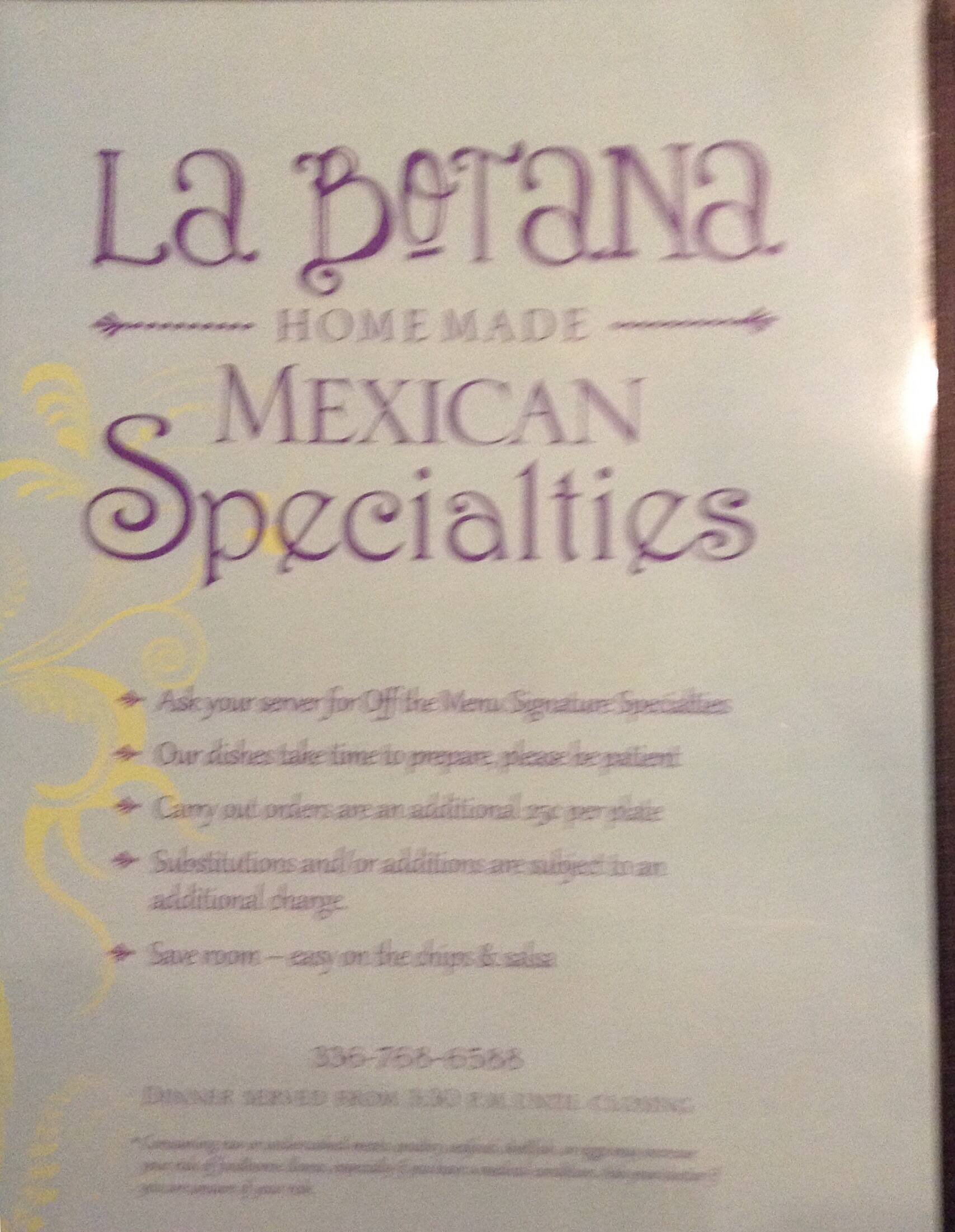 Menu at Monte De Rey Mexican Restaurant, Winston-Salem, Old Country Club Rd