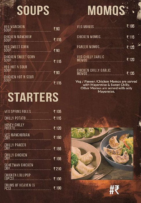 Menu of Chinese Hunger, Hajipur, Noida