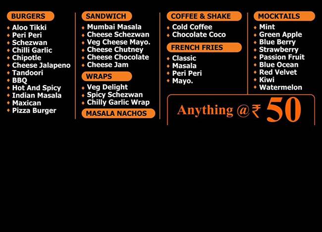 Menu of Burger Hub, Badlapur, Thane