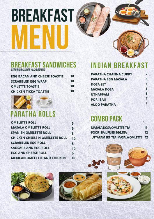 Menu of Four Chefs, IMPZ, Dubai