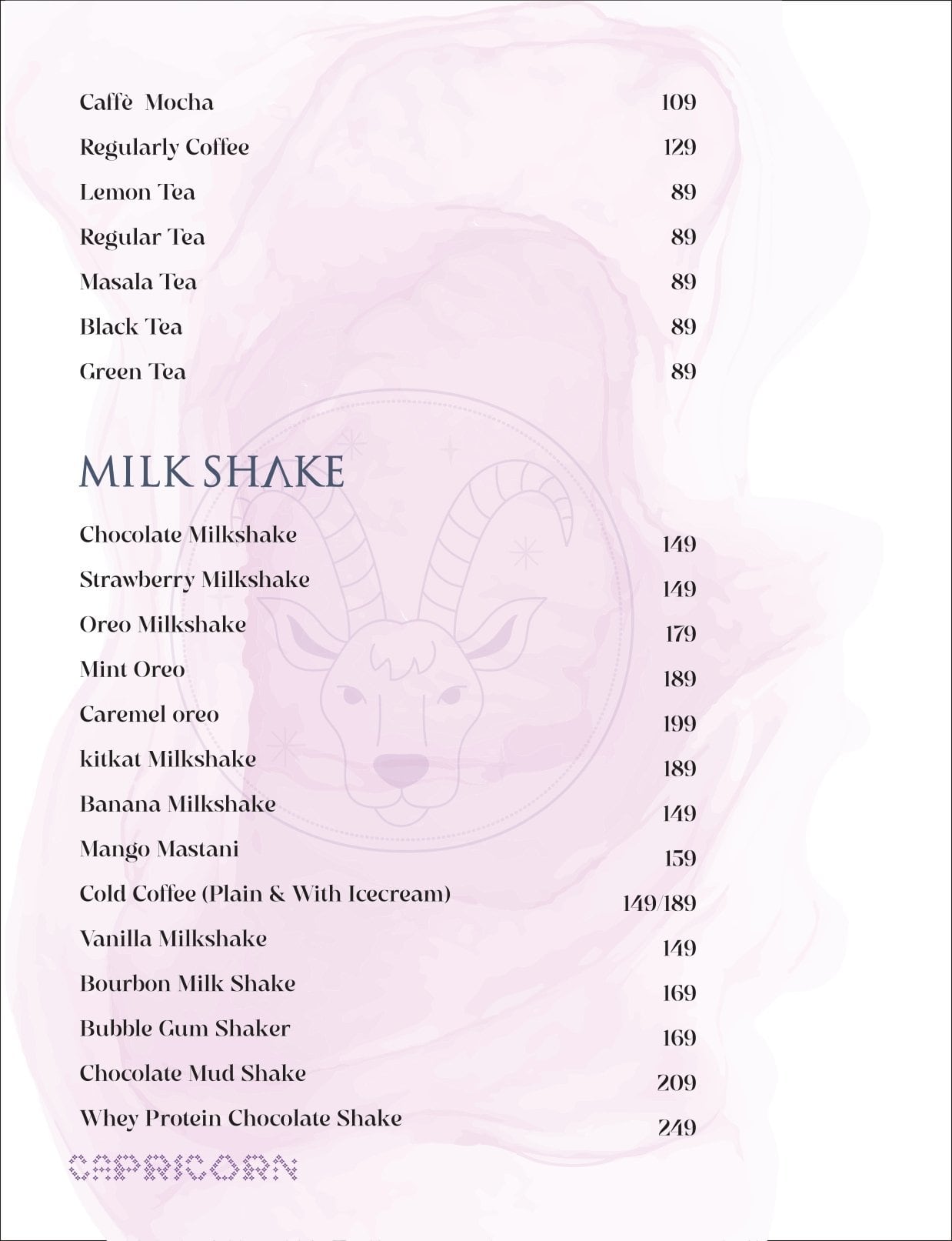 Zodiac cafe menu 60 photos - Youhoroscope.com