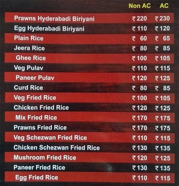 Menu at Mr. Chef, Bengaluru, 1st Block