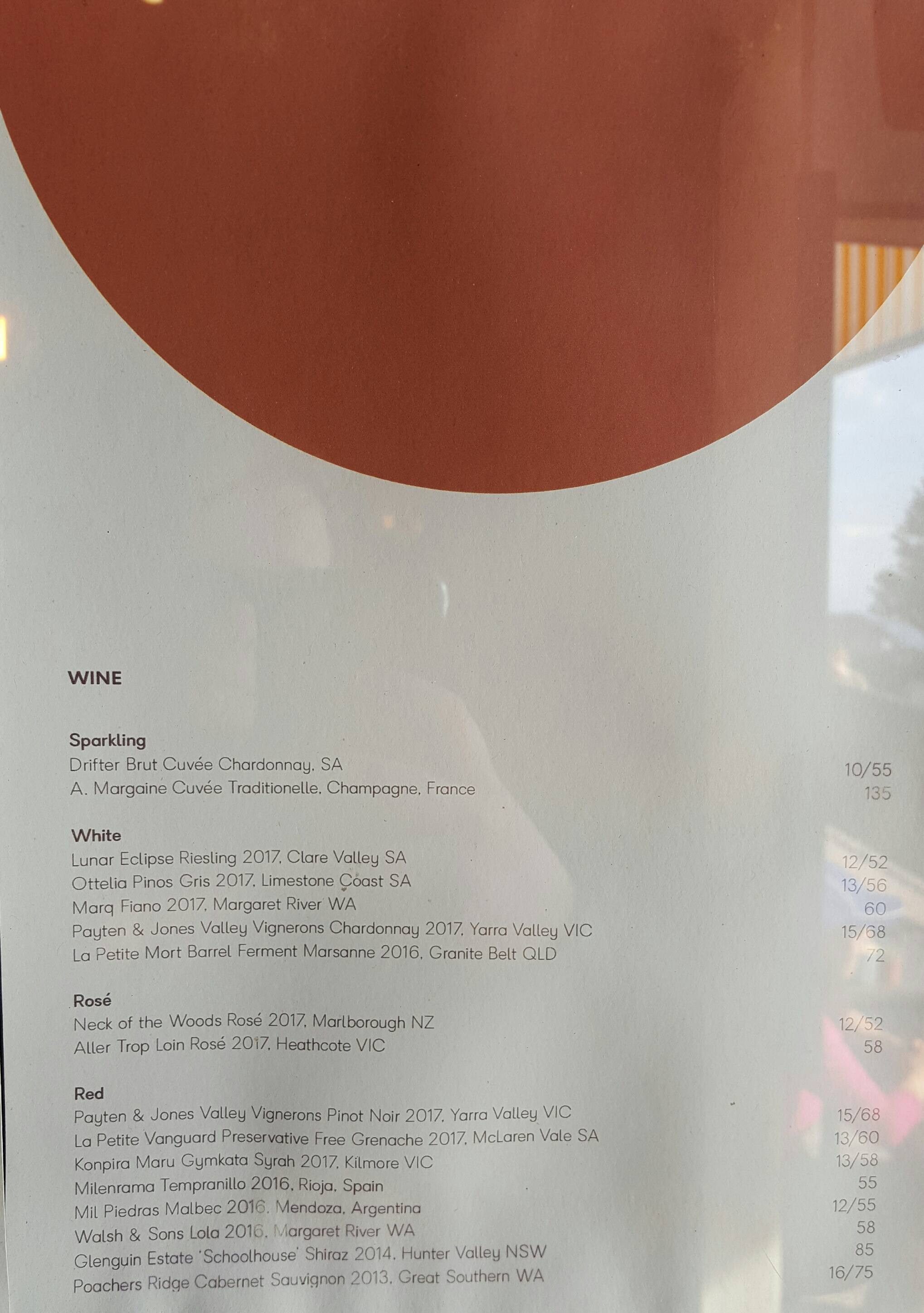 Menu at Chapter One Café & Wine Room. restaurant, Bondi Beach, 34 ...