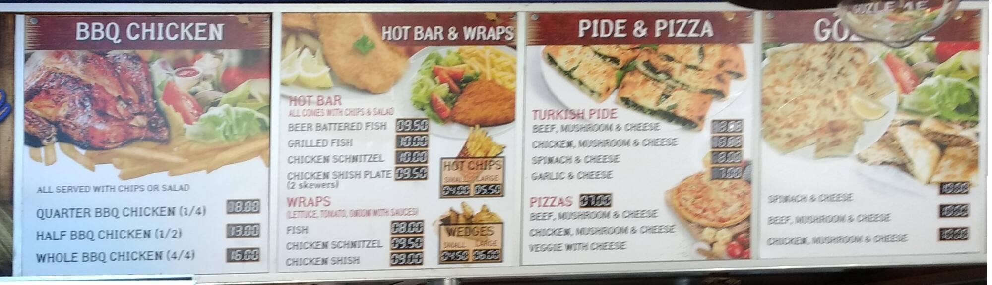 Menu at Kebab Classic restaurant, Randwick