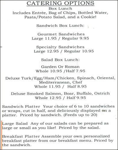 Menu at Boulder Creek Market restaurant, Boulder, 13th St #120