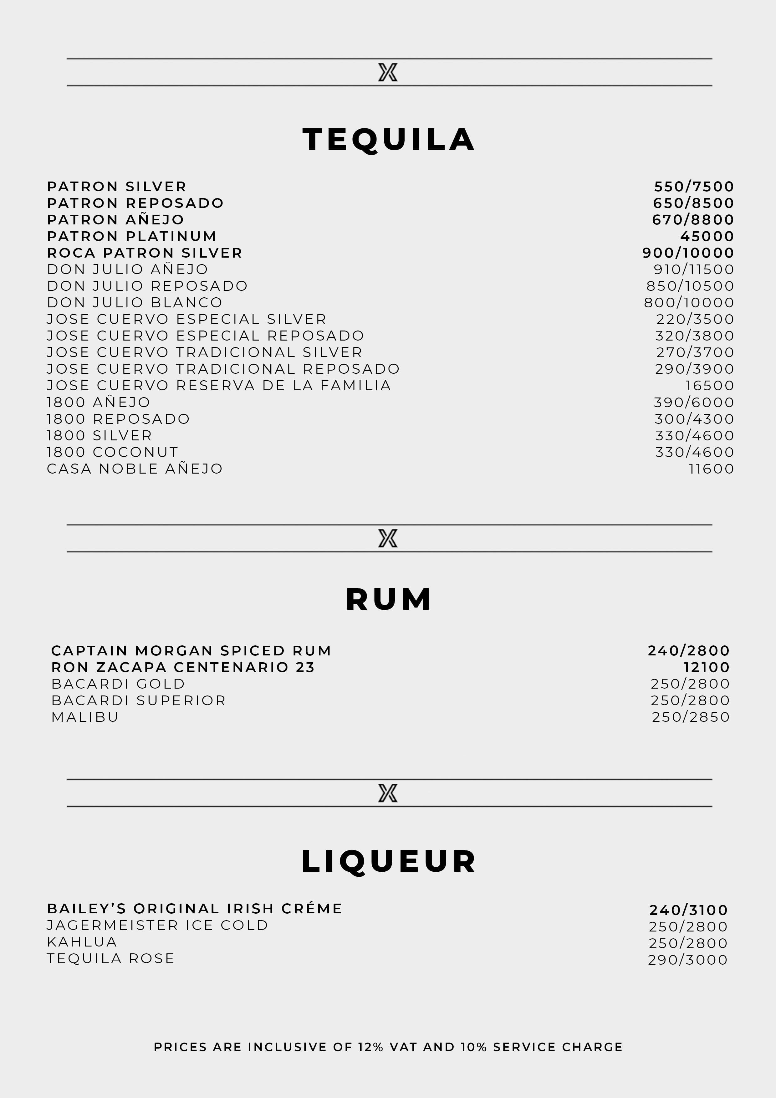 Menu at Xylo at The Palace pub & bar, Taguig