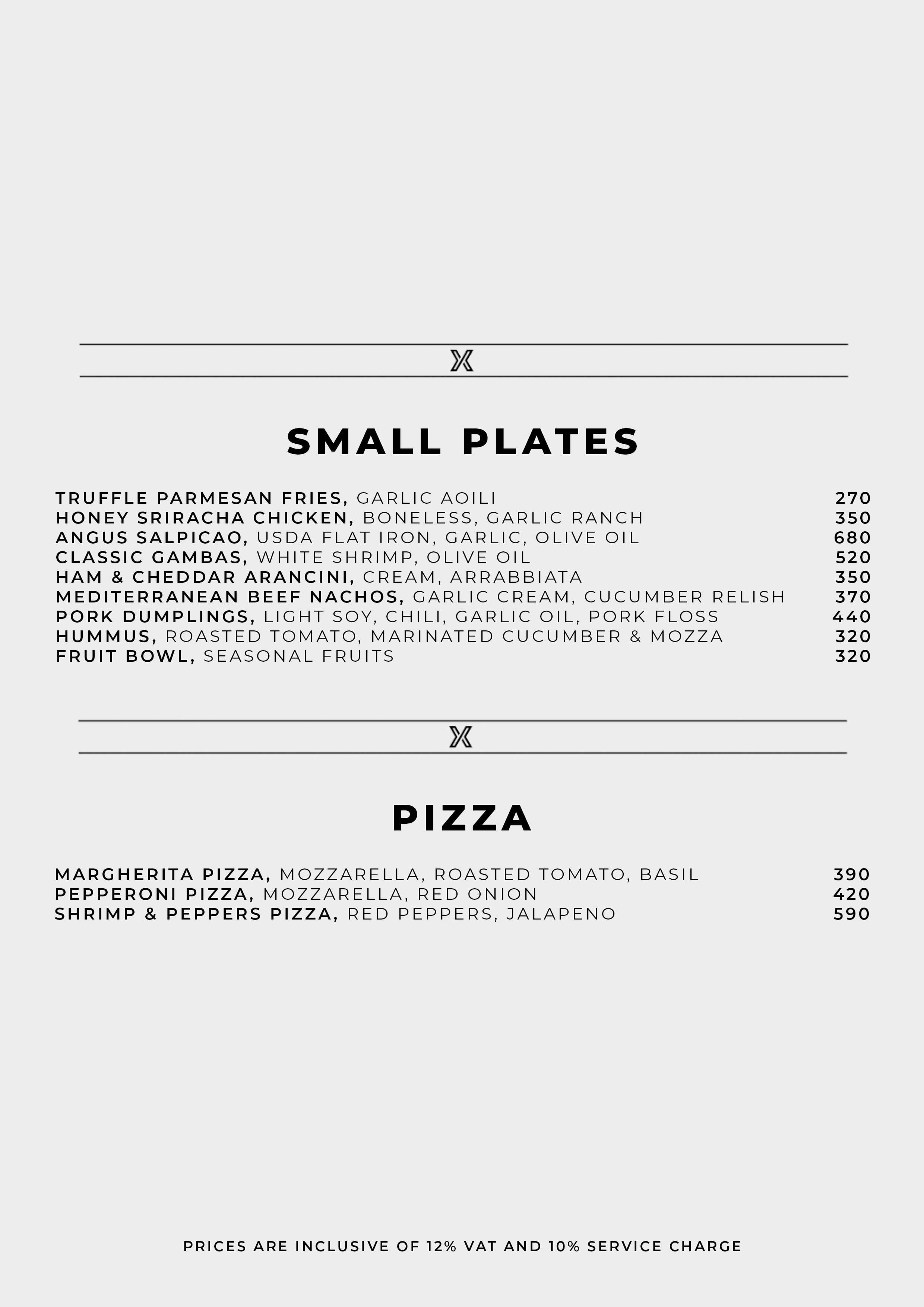 Menu at Xylo at The Palace pub & bar, Taguig