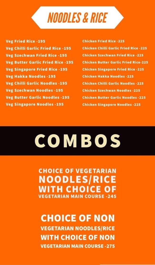 Menu at Delhi Delish, New Delhi