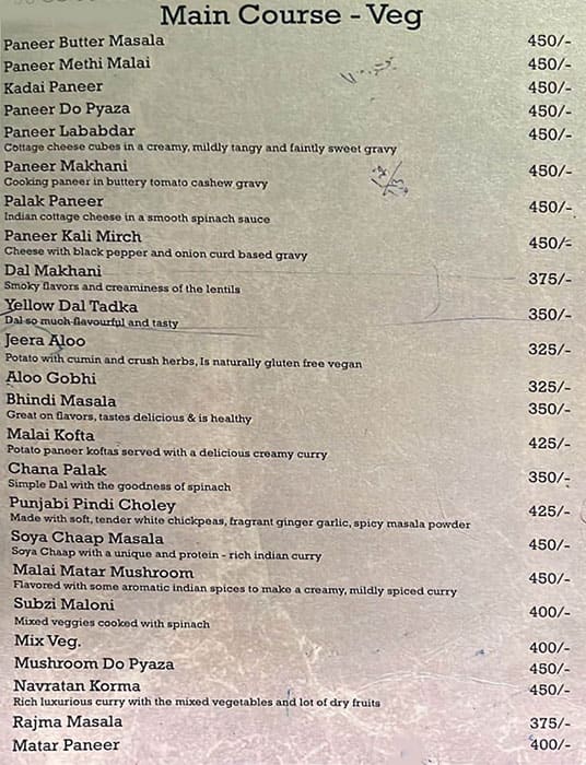Menu of Bay Laurel Retreat, Sector 81, Faridabad