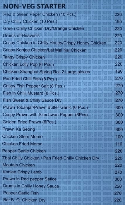 Menu of Mini Hut, Ballygunge, Kolkata