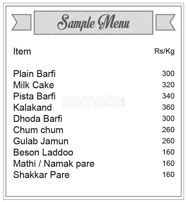 Lakshmi Sweets Menu, Menu for Lakshmi Sweets, Lajpat Nagar 4, New Delhi ...