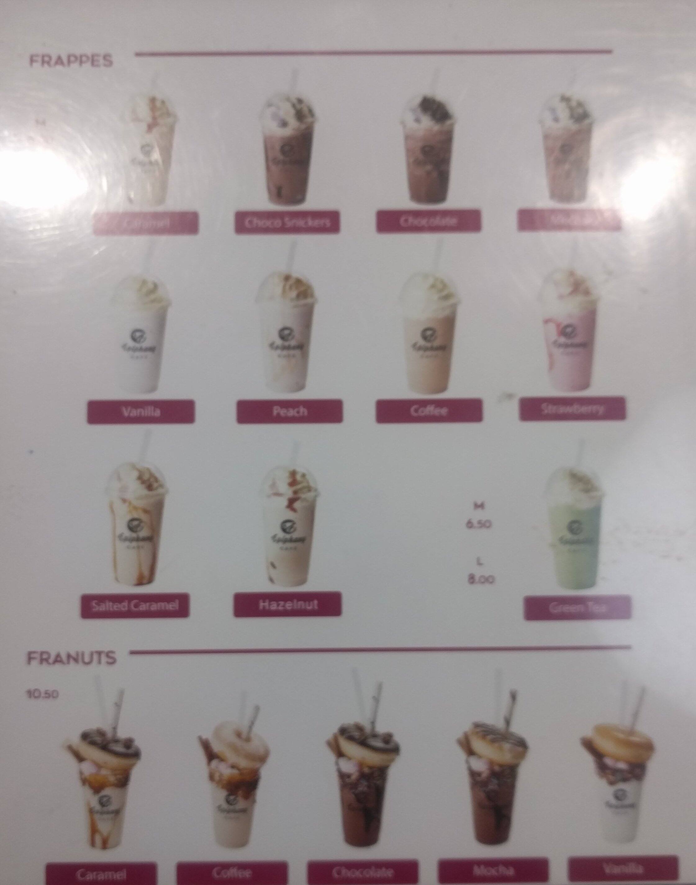 Menu at Epiphany Cafe, Hamilton, Shop 13 Casabella Lane 307 Barton St