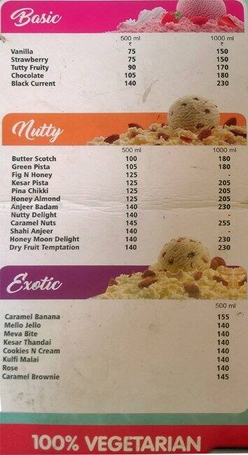 Elite Ice Cream Parlour Menu, Menu for Elite Ice Cream Parlour ...