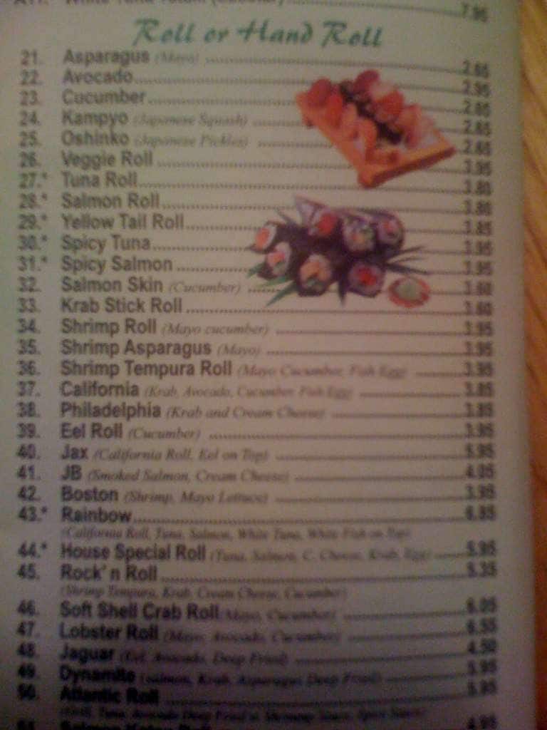 Menu at Twin Dragons restaurant, Oakland charter Township