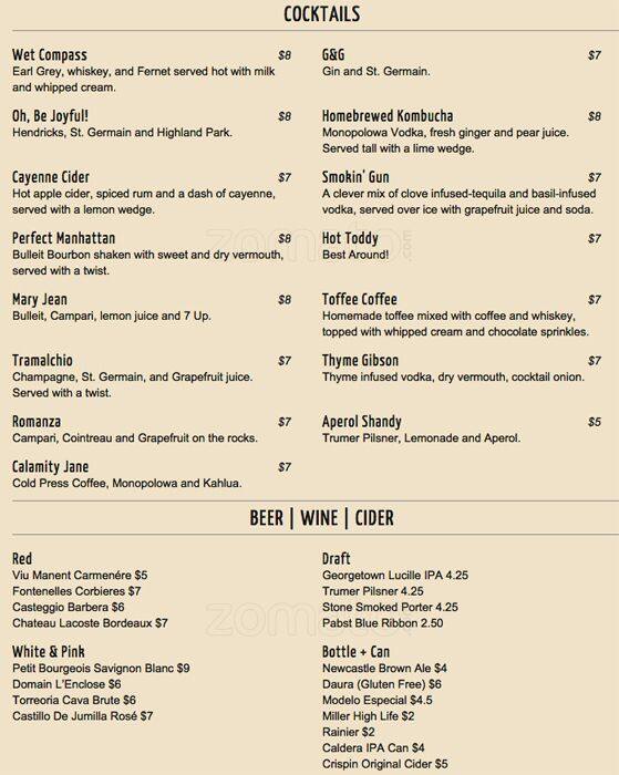 Menu at Liberty Glass pub & bar, Portland