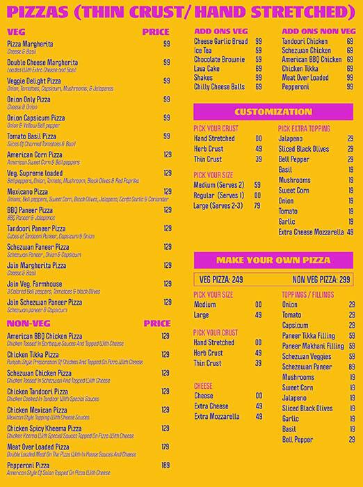 Starboy Pizza & Shakes Menu, Menu for Starboy Pizza & Shakes, Marol ...