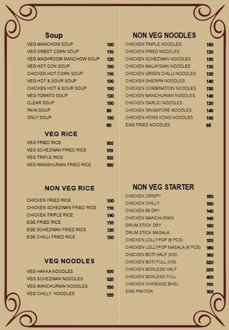 Menu of Mom's Kitchen, Chembur, Mumbai