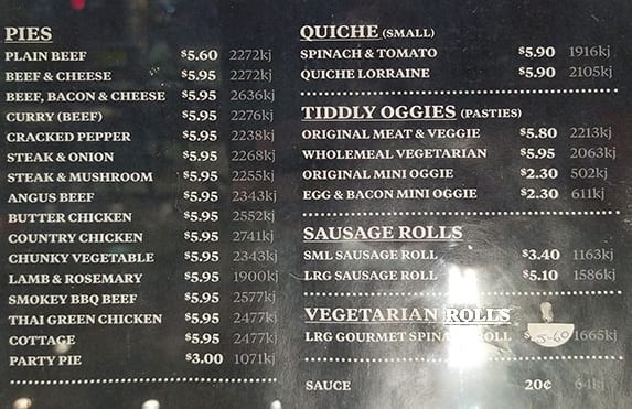 Menu at Ferguson Plarre Bakehouses - Patterson Lakes fast food ...