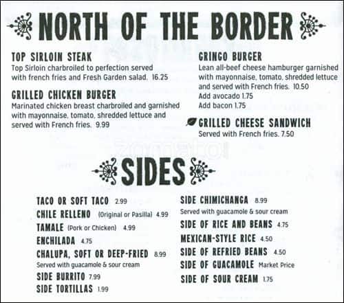 Menu at Puerto Vallarta Restaurant Lake Tapps, Auburn